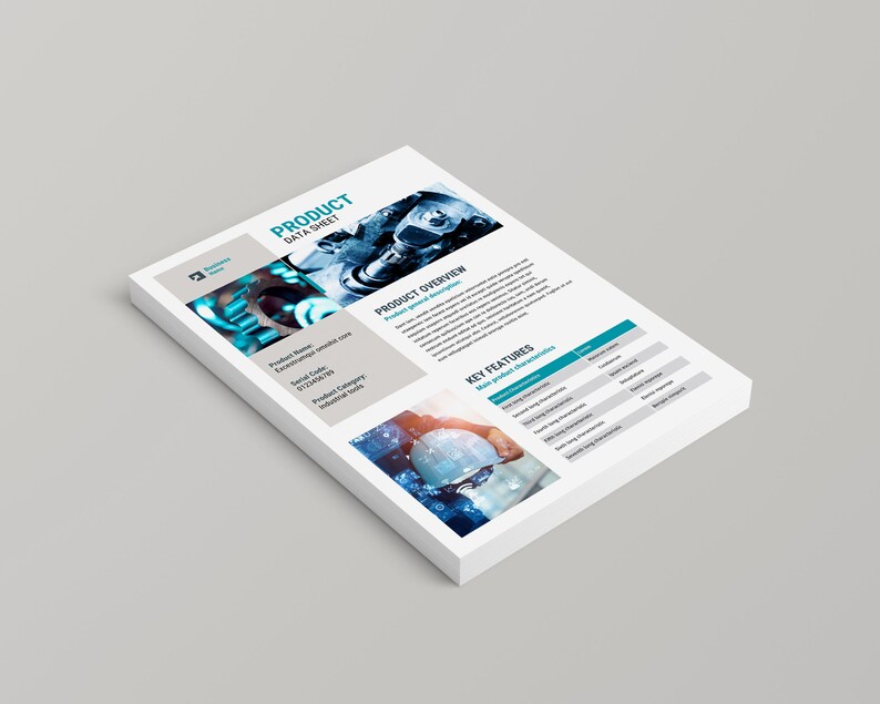 Product Sheet Template Canva, Flyer Product Data Sheet, Product ...