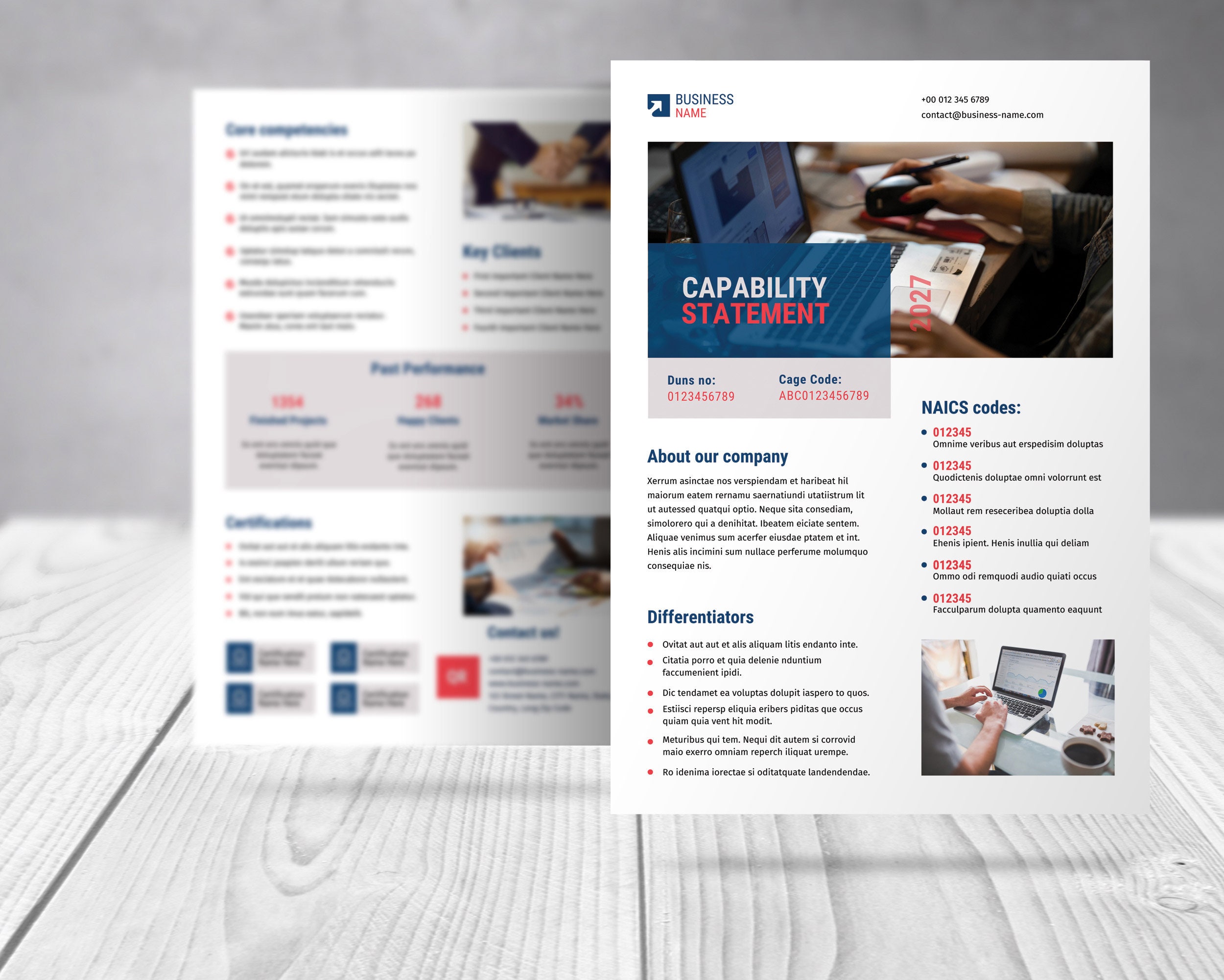 Business Capability Statement Template Canva, Flyer Editable Business ...