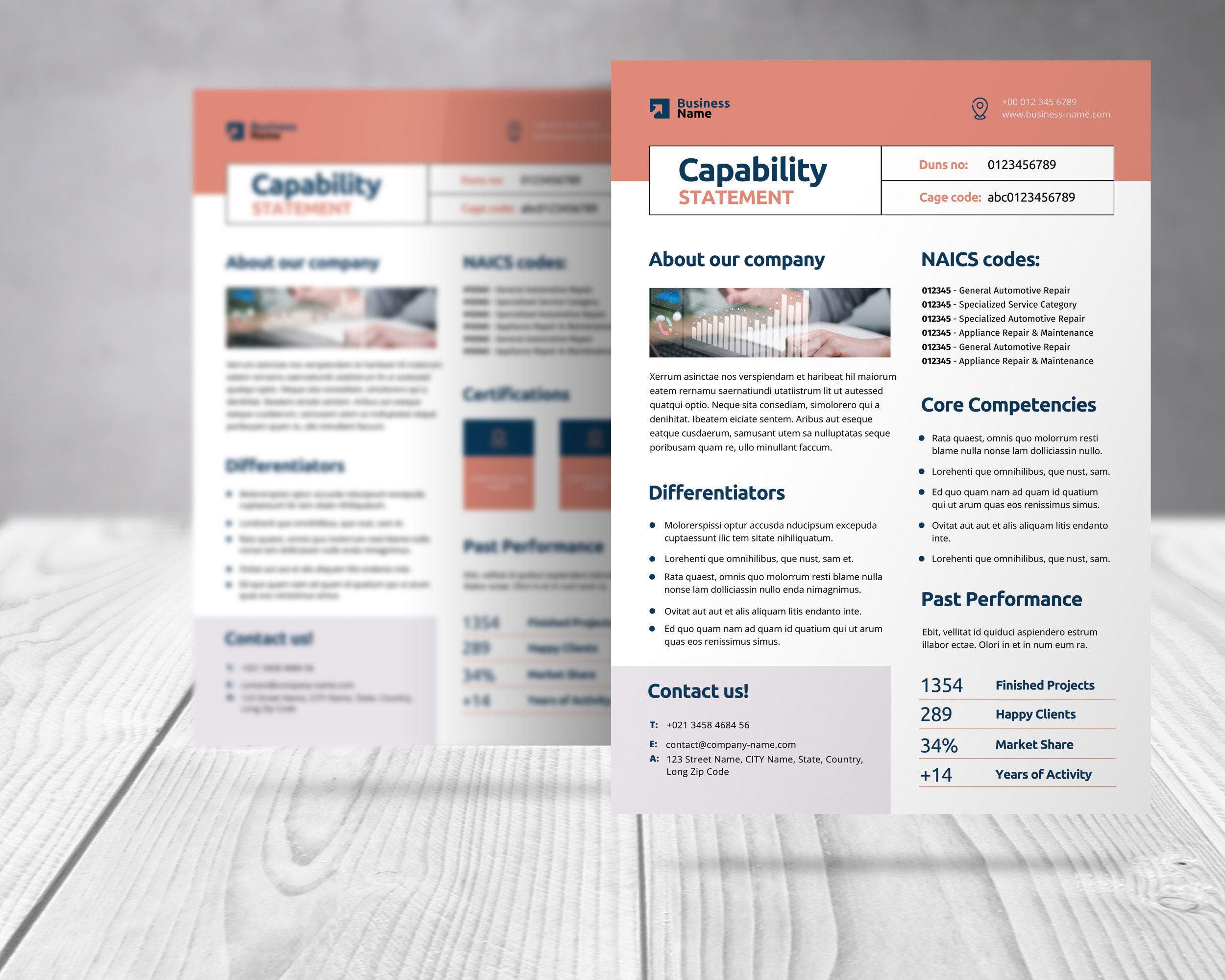 Capability Statement Business Document Canva Template, Company Flyer Presentation, Company ...