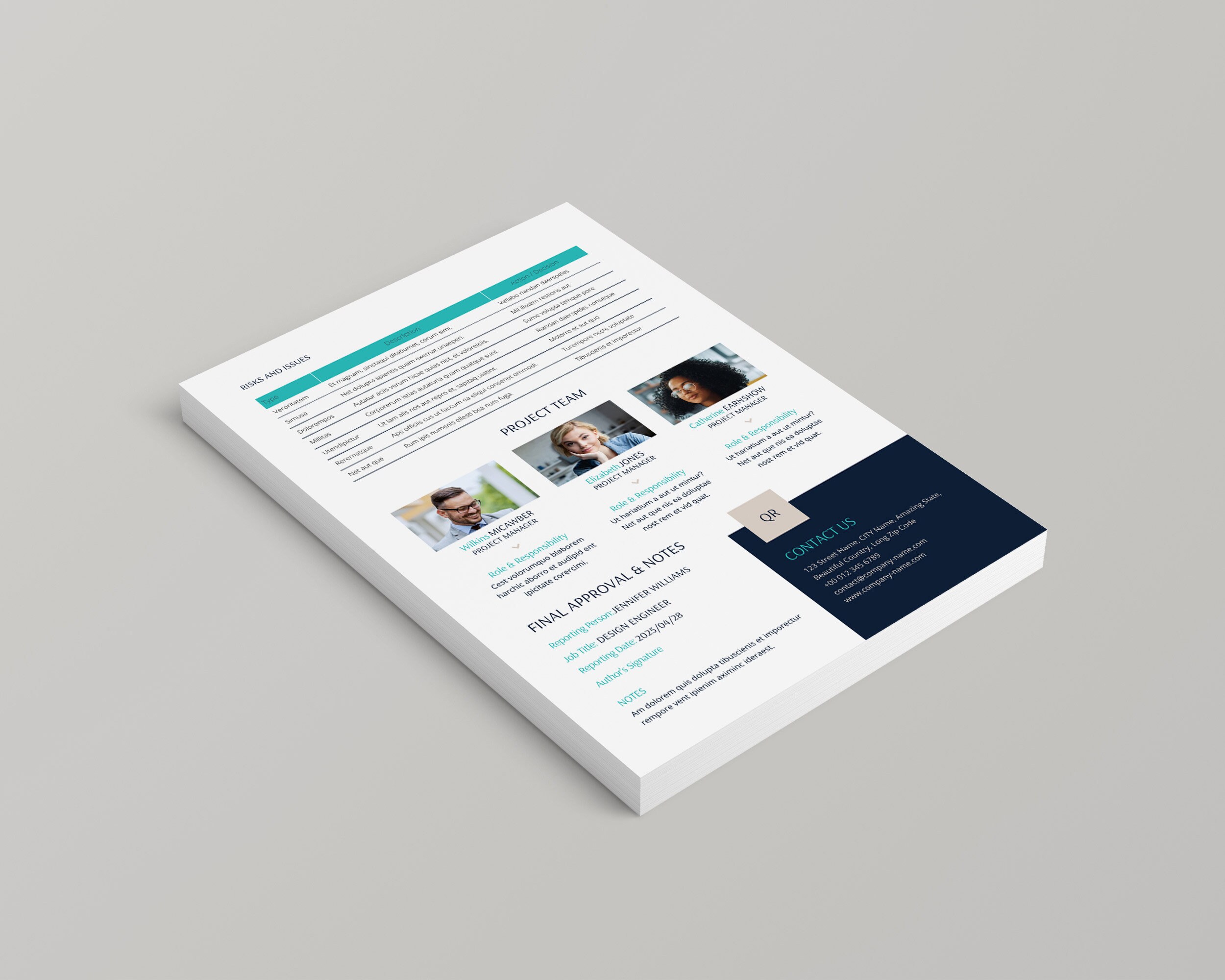 Project Status Report Template Canva, Progress Report Template Word ...