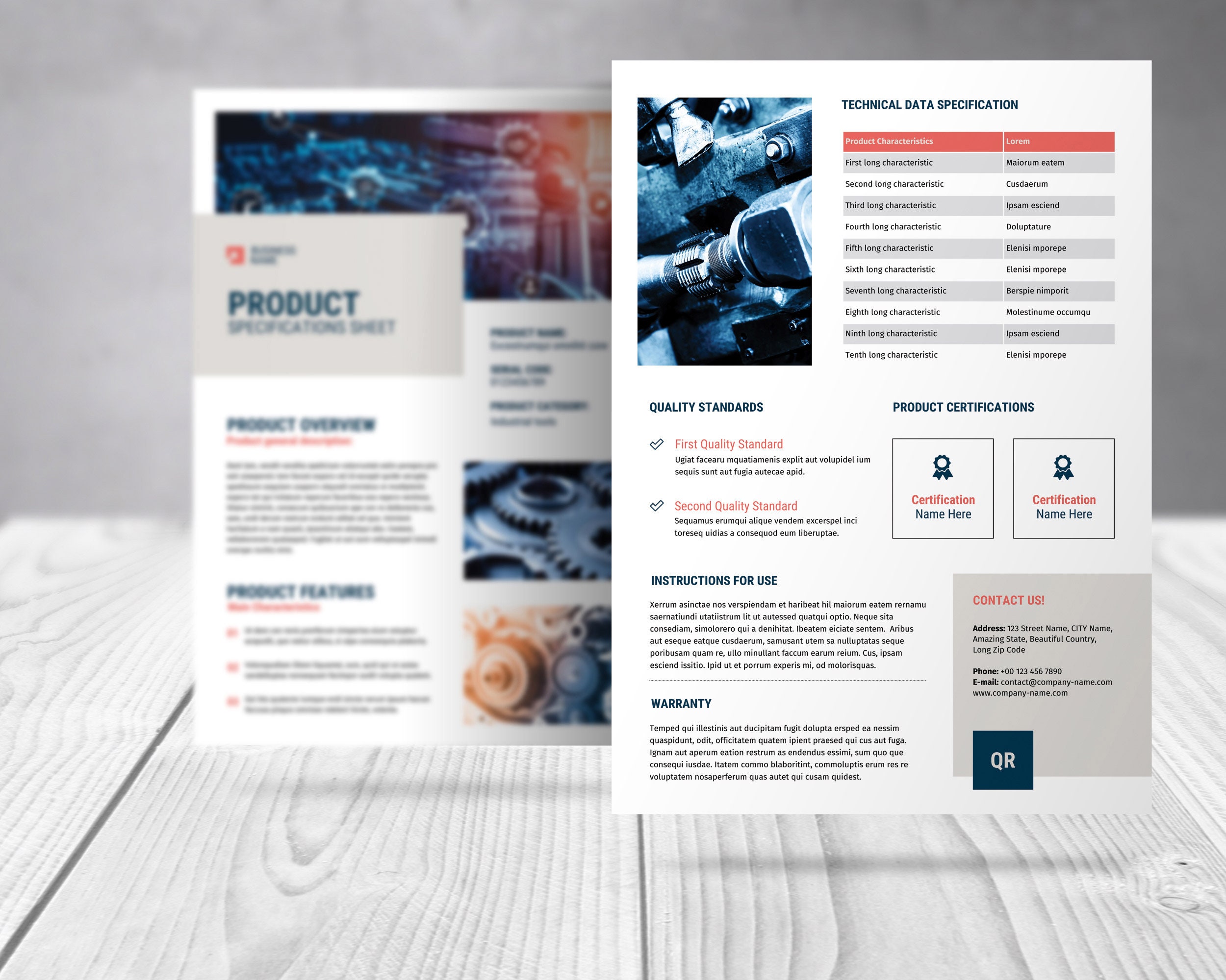Product Sheet Template Canva Flyer, Word Editable Design Product Data ...