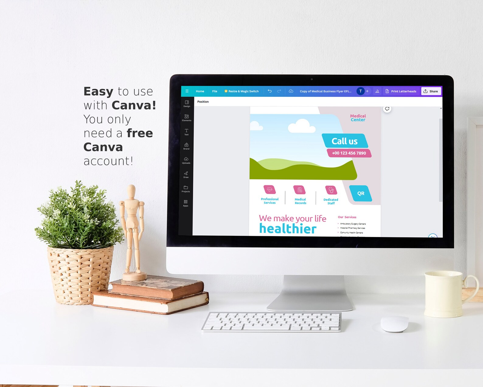 Medical Business Flyer Template Canva, Health Care Service Flyer Canva ...