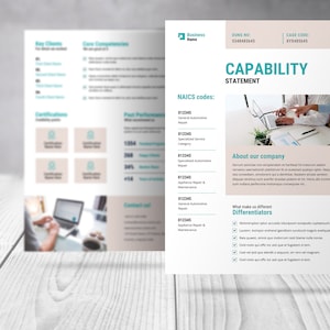 Capability Statement Template Canva Editable, Flyer Business Profile ...