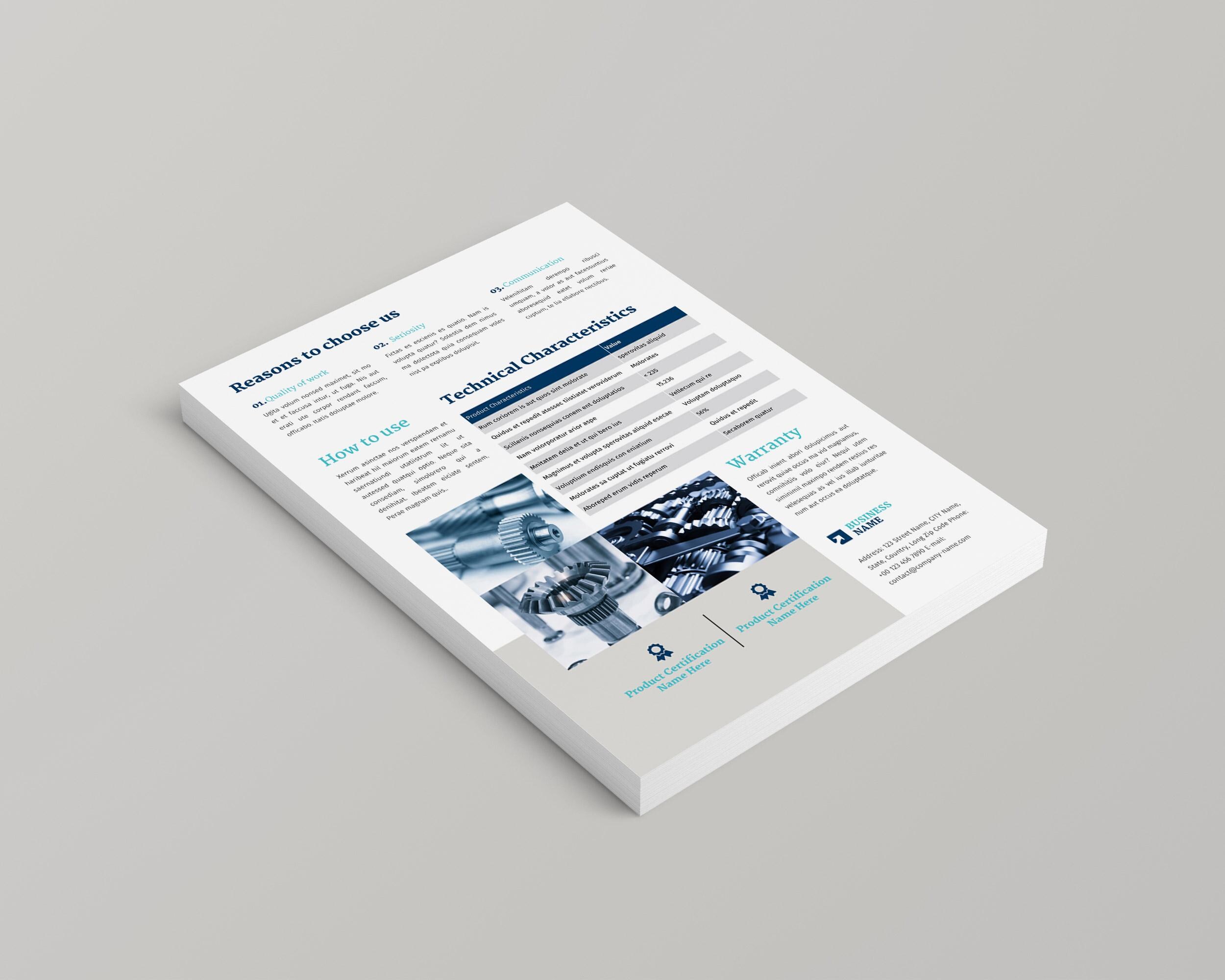 Product Sheet Template Canva, Flyer Product Template Marketing Sheet ...