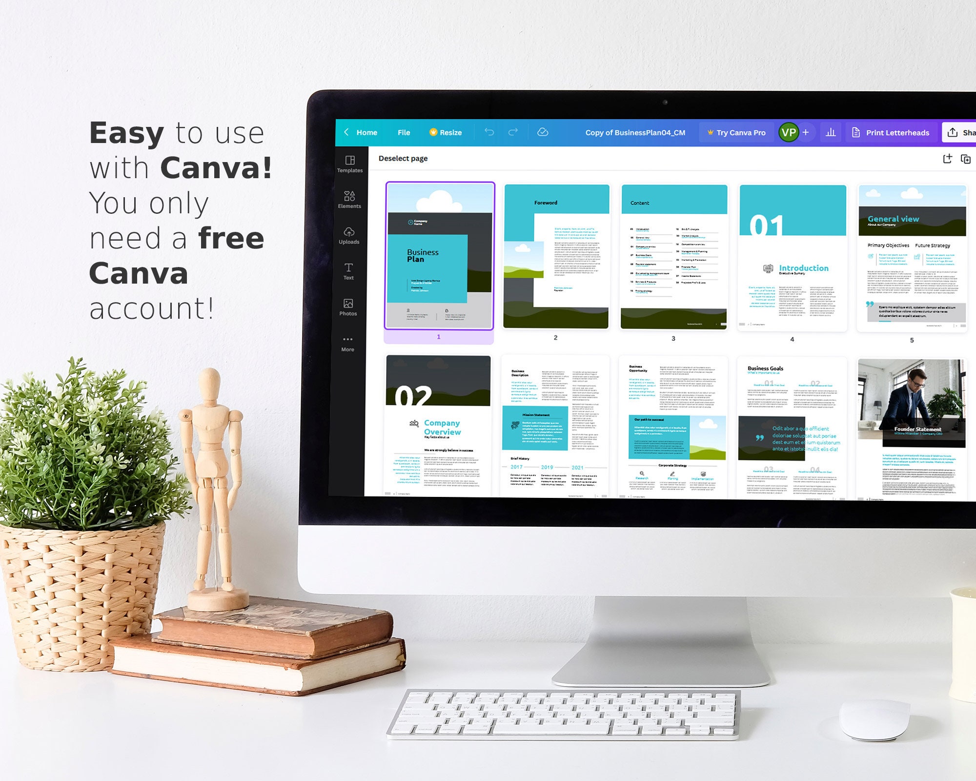 Business Plan Template | Canva Business Plan | Business Brochure ...