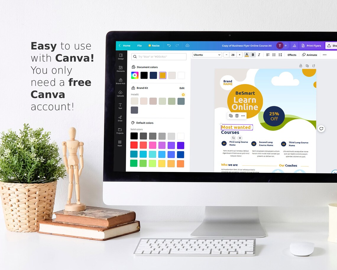 Course Launch Flyer Template, Coaching Flyer DIY Canva, Flyer Course ...