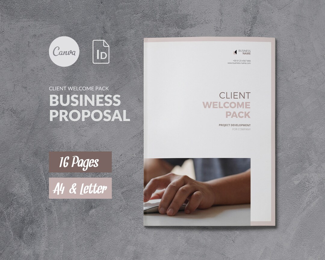 Client Welcome Pack Canva Proposal Template, Business Brochure Client ...