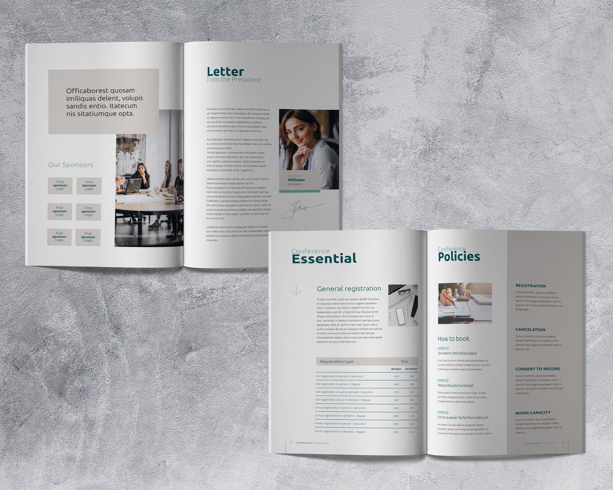 Conference Template Agenda Canva, Business Event Schedule Booklet ...