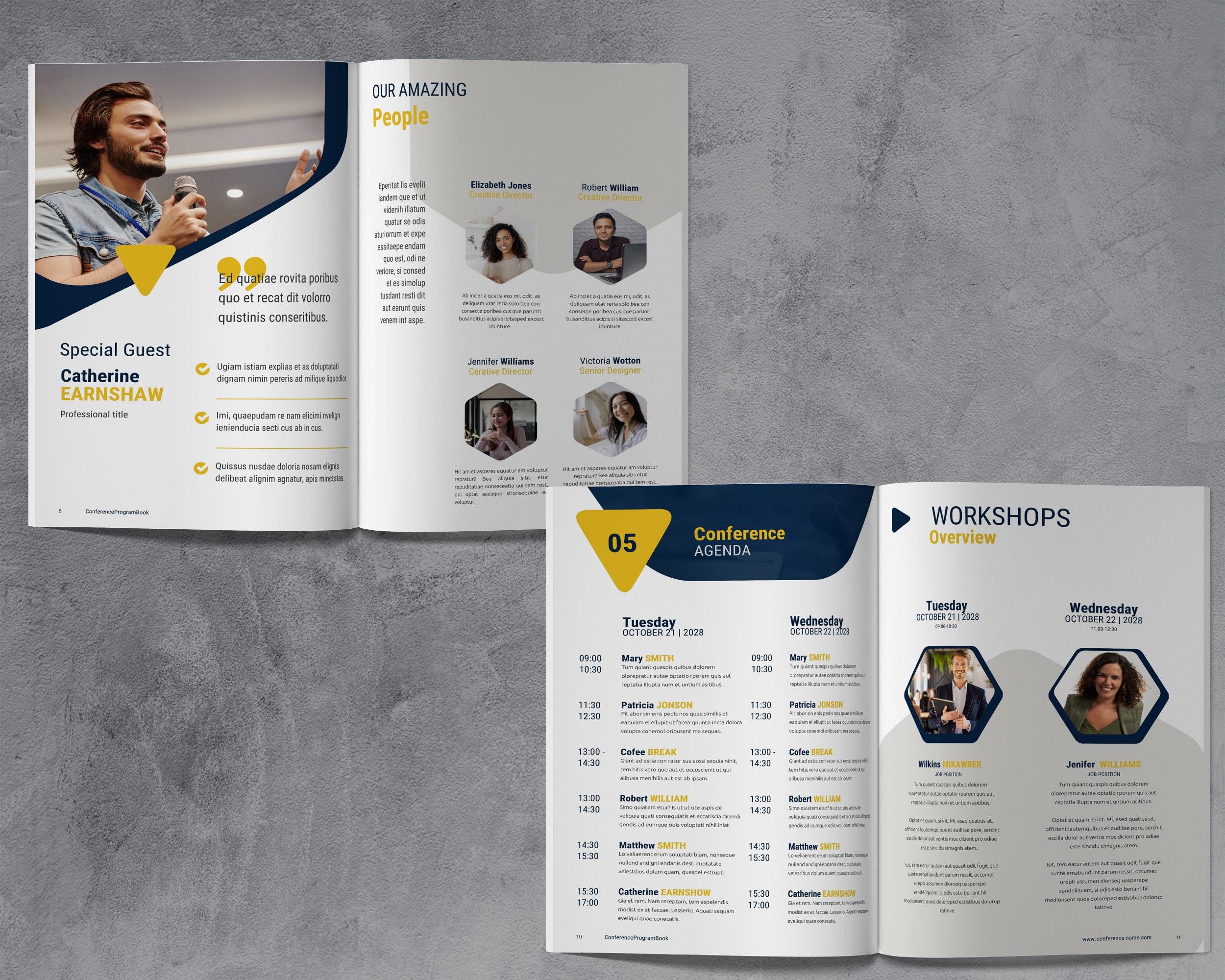 Business Brochure Event Program Canva, Conference Agenda Template ...