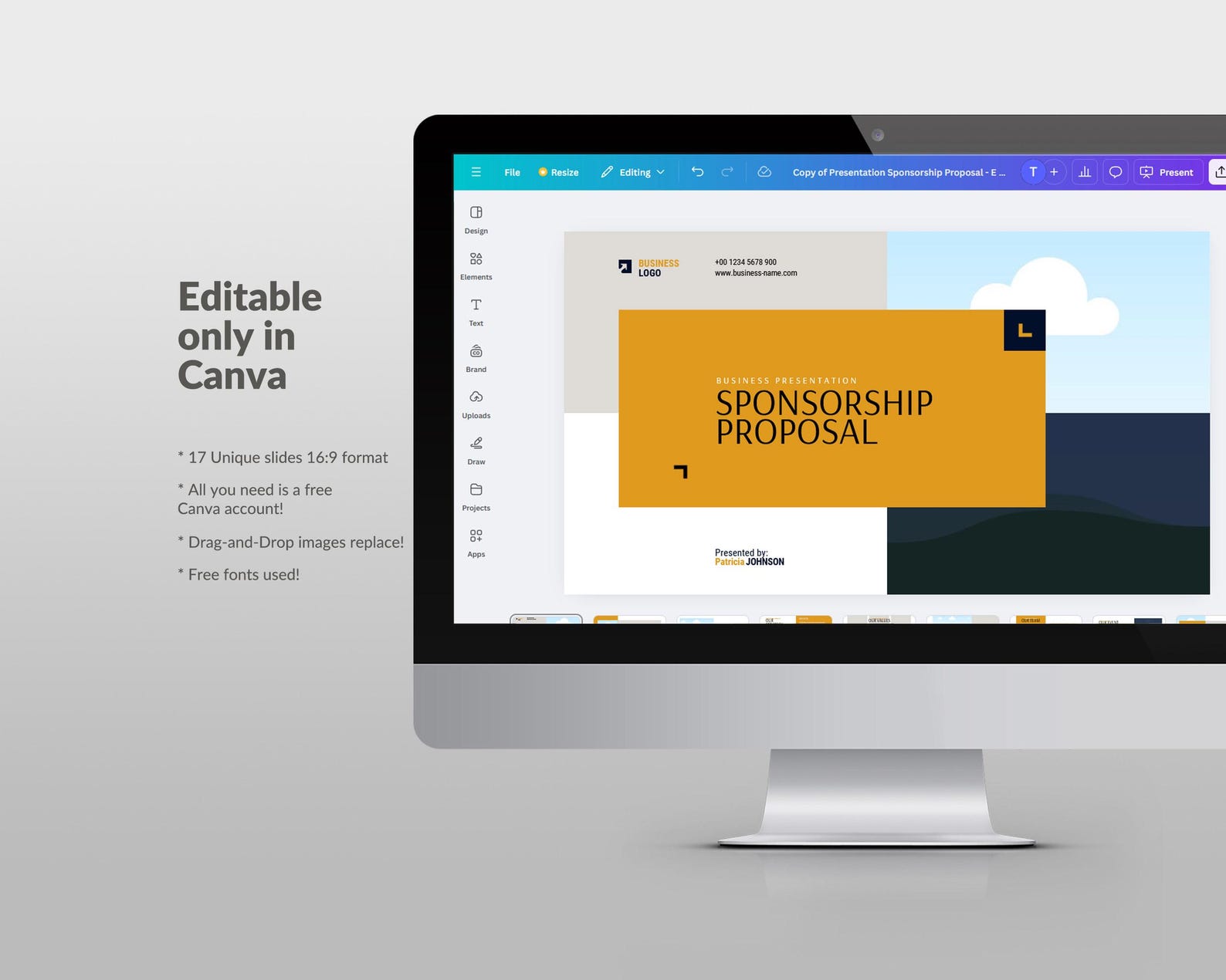 Sponsorship Proposal Presentation Canva Template, Sponsorship Request ...