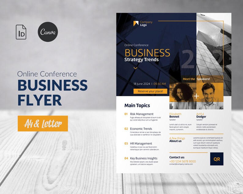 Business Conference Flyer Template Event Promo Flyer Canva - Etsy