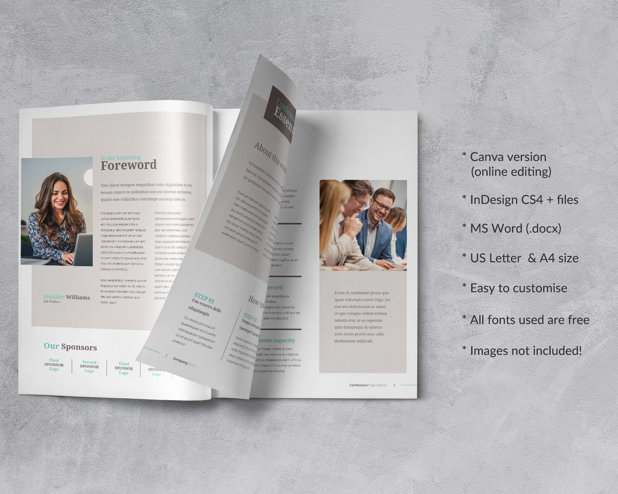 Conference Brochure Template, Business Event Brochure, Conference ...