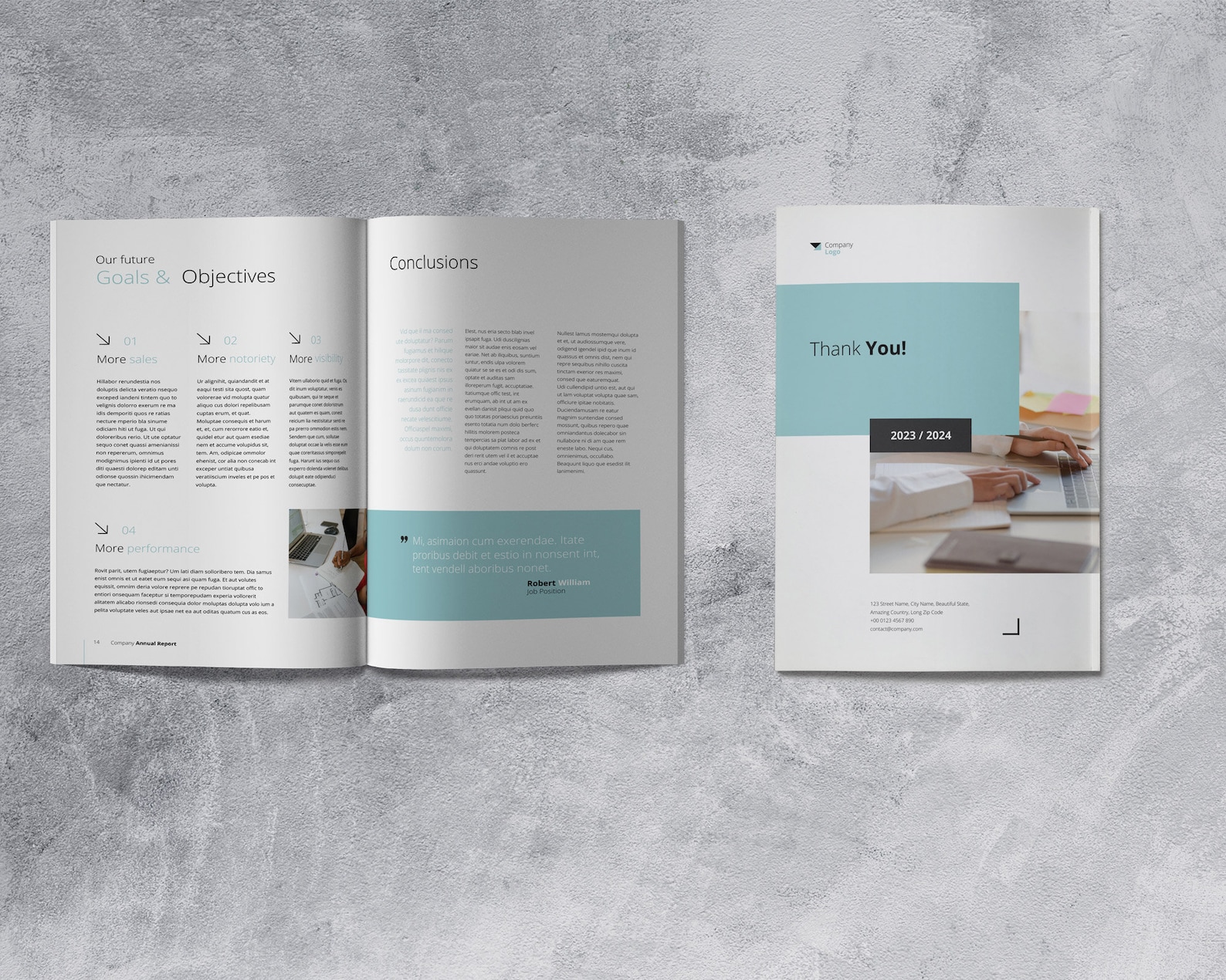 Annual Report Template Canva, Report Business Brochure, Word Template ...