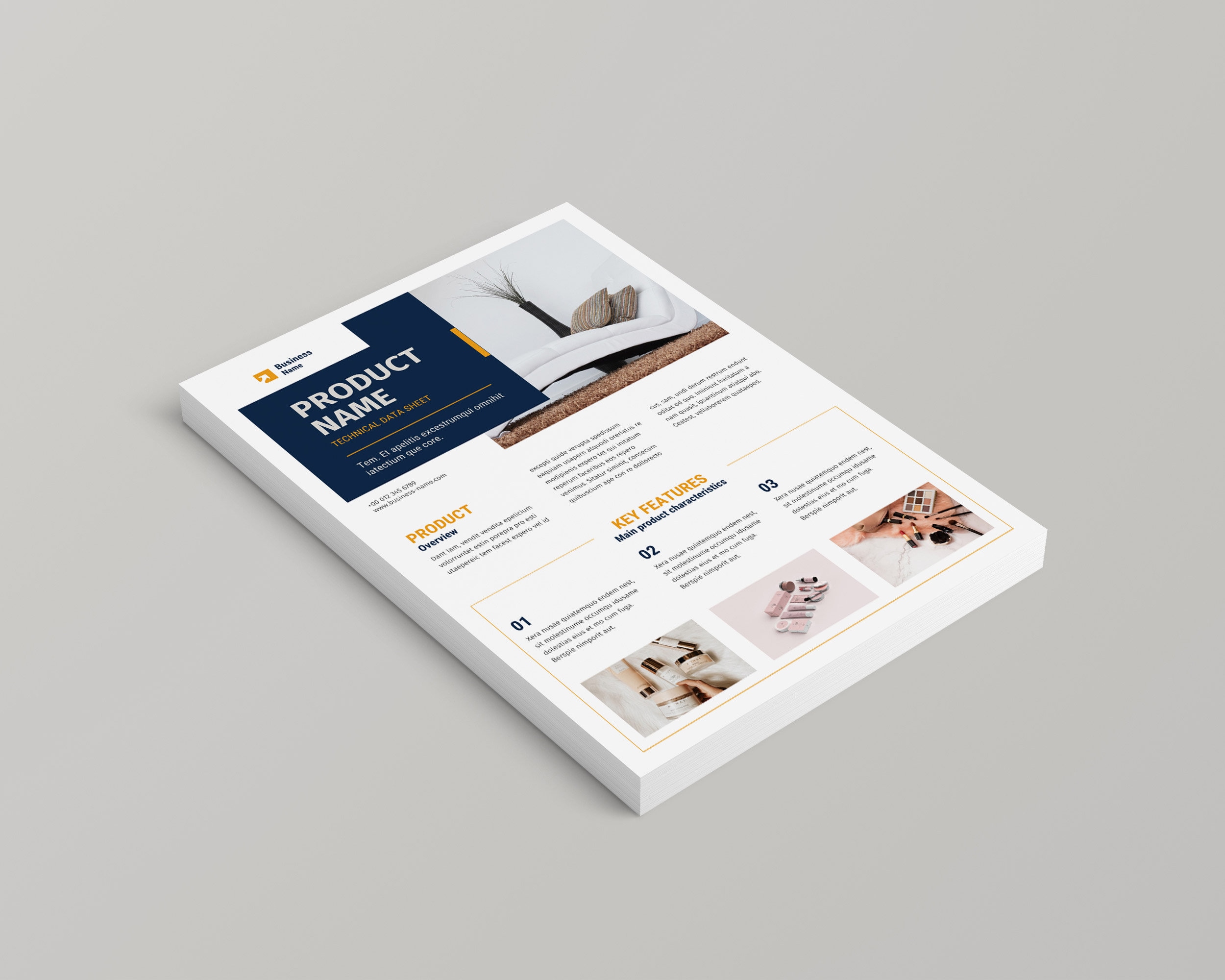 Product Sheet Template Canva, Flyer Product Data Sheet, MS Word ...