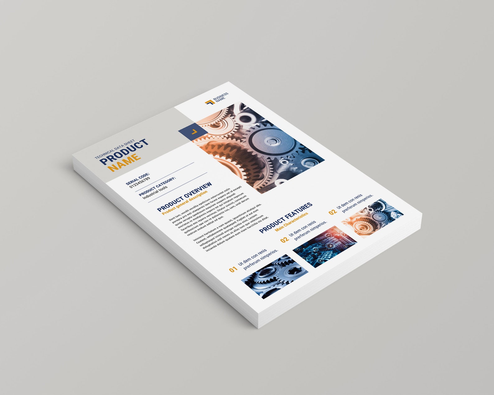 Product Sheet Template Canva, Flyer Product Data Sheet, MS Word ...