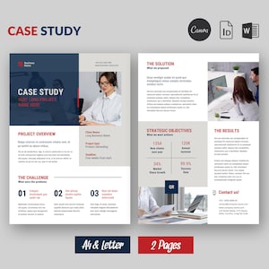 Company Case Study Template Canva, Brochure Template Word Client ...