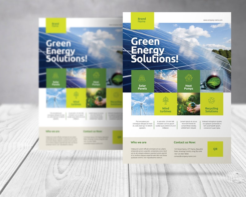 Solar Power Energy Flyer Template, Renewable Energy Business Flyer ...