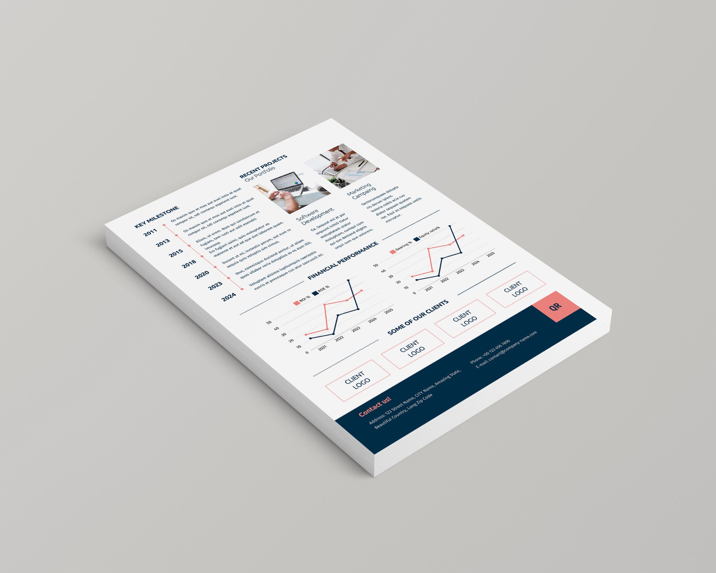 Company Business Fact Sheet Template Canva, Company Fact Sheet Word ...