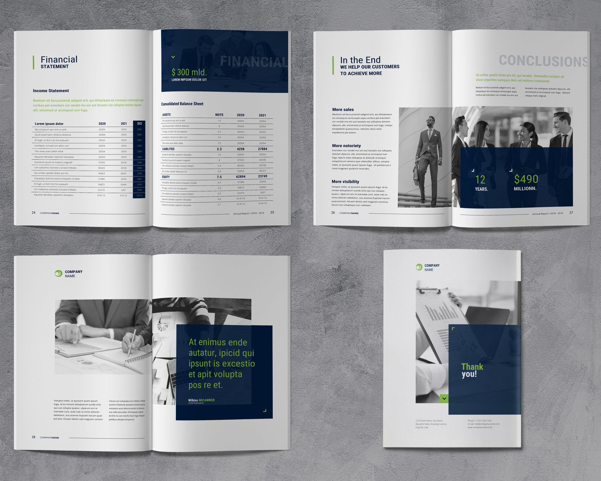 Annual Report Template Canva, Report Business Brochure, Yearly Report ...