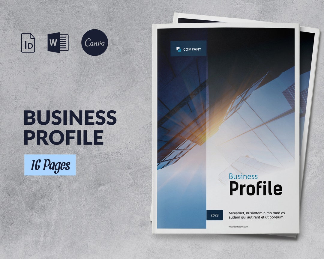 Business Profile Brochure Template, Canva Company Profile, Business ...