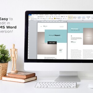 Annual Report Template Canva Report Business Brochure Word Template