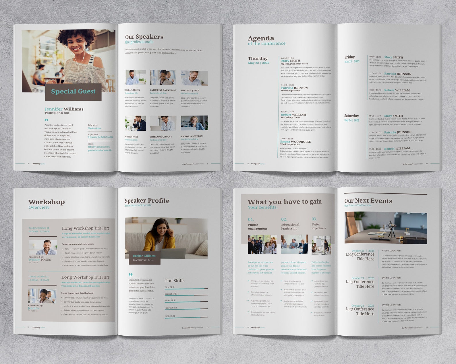 Conference Brochure Template, Business Event Brochure, Conference ...