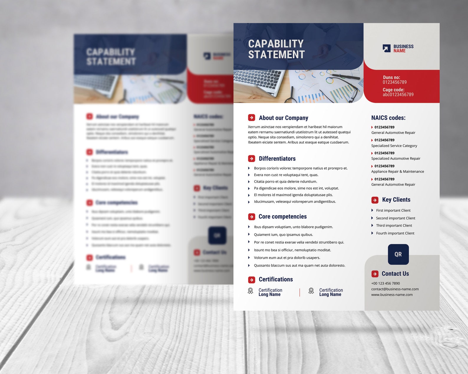 Capability Statement Template Canva Business Profile Word, Flyer ...