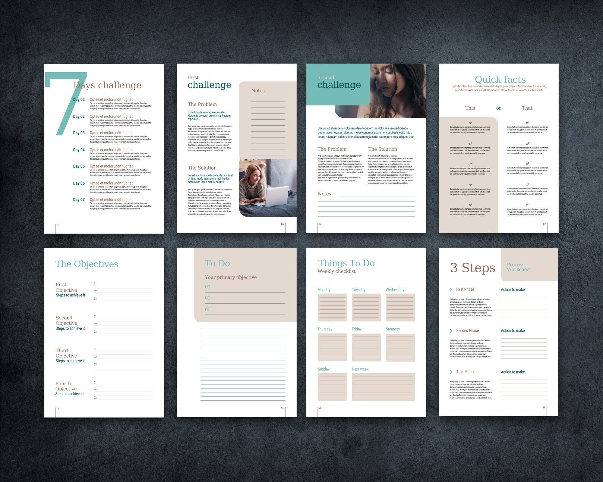 Coaching Workbook Template Canva, Magazine Ebook Template Canva Course ...