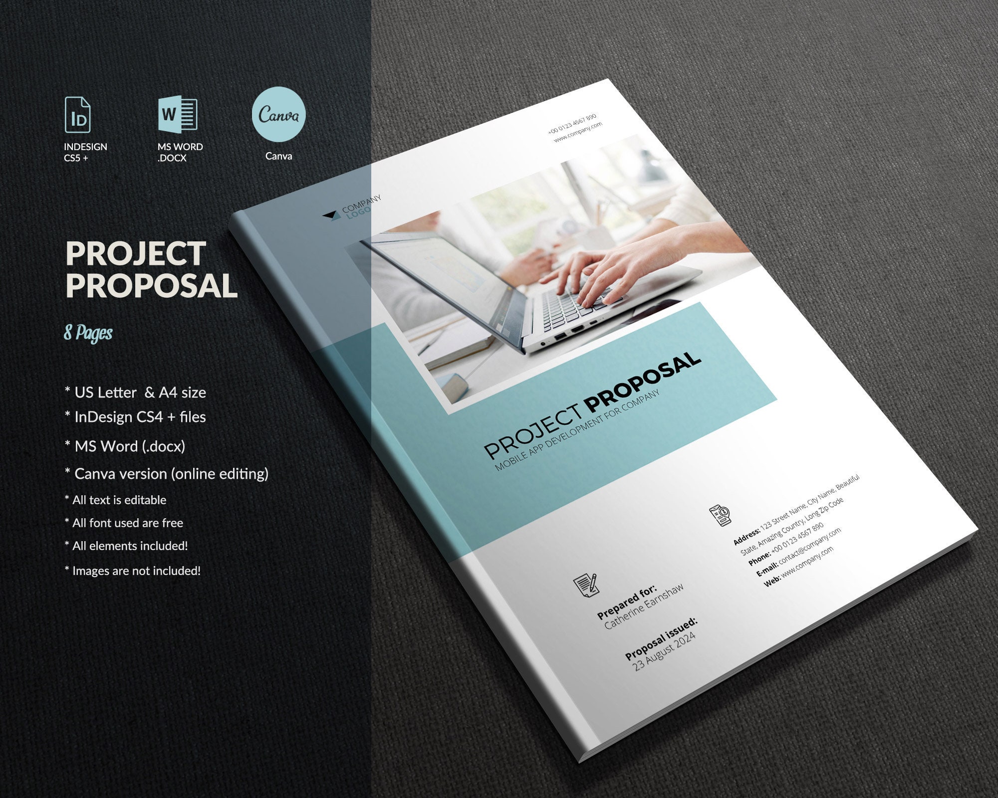 Brief Project Proposal Canva | Business Proposal Word | Client Proposal ...