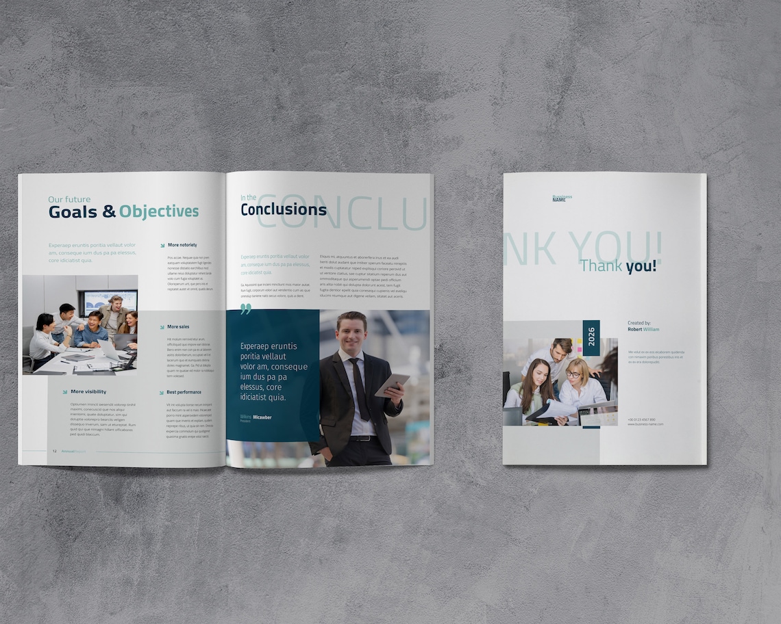 Annual Report Canva Template, Whitepaper Design, Marketing Reports ...