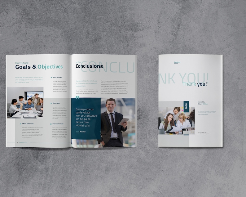 Annual Report Canva Template, Whitepaper Design, Marketing Reports ...