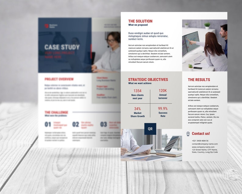 Company Case Study Template Canva, Brochure Template Word Client ...
