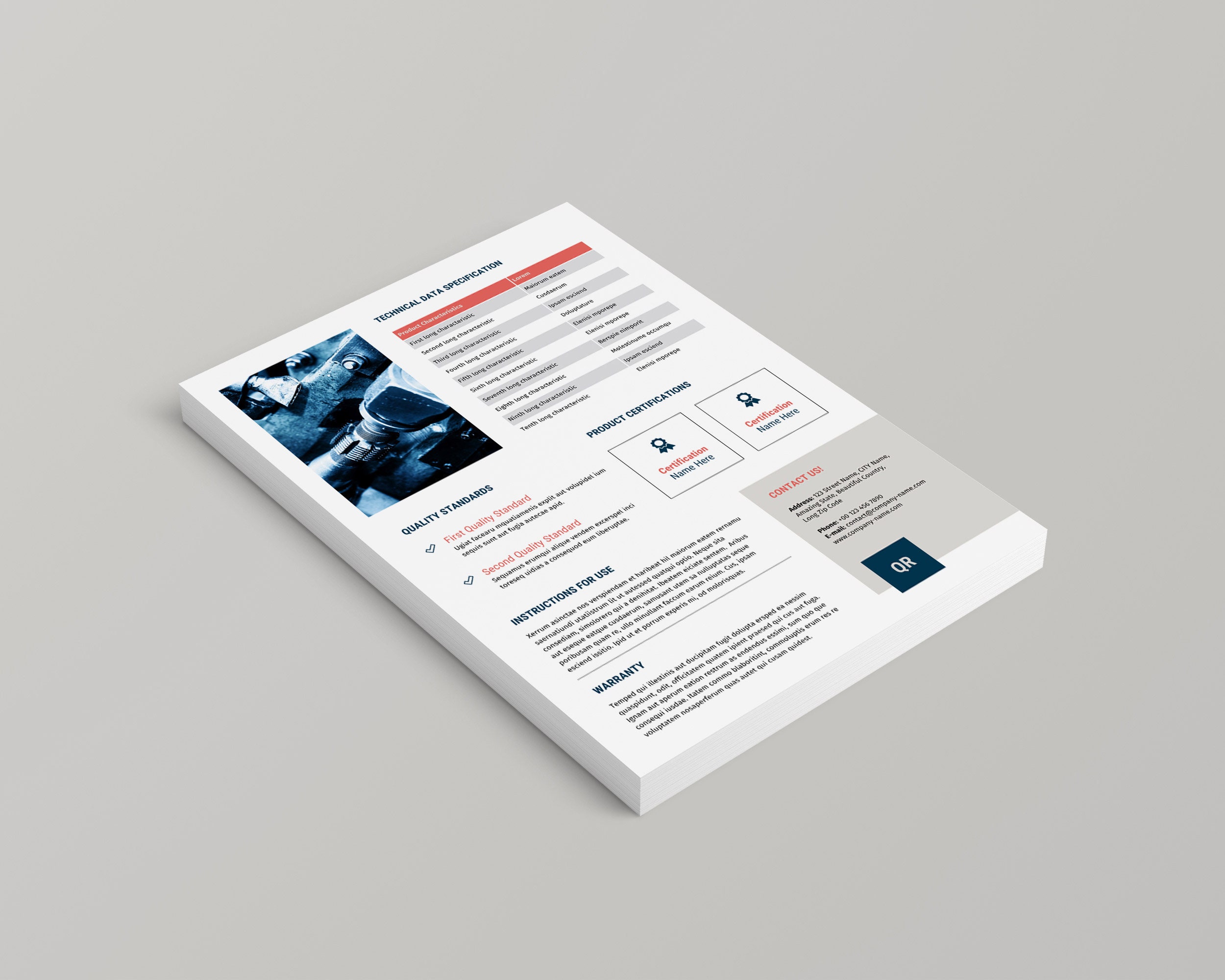 Product Sheet Template Canva Flyer, Word Editable Design Product Data ...