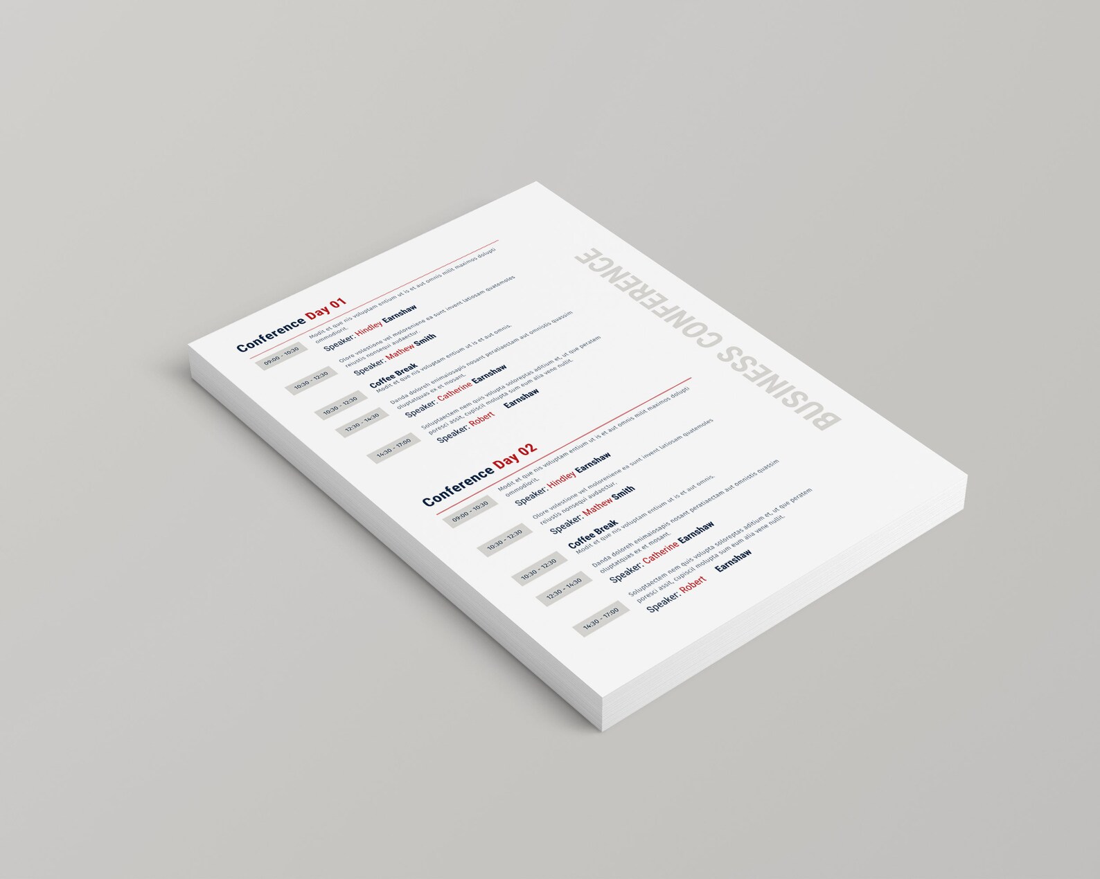 Business Conference Program Canva Editable Flyer Event, Business ...
