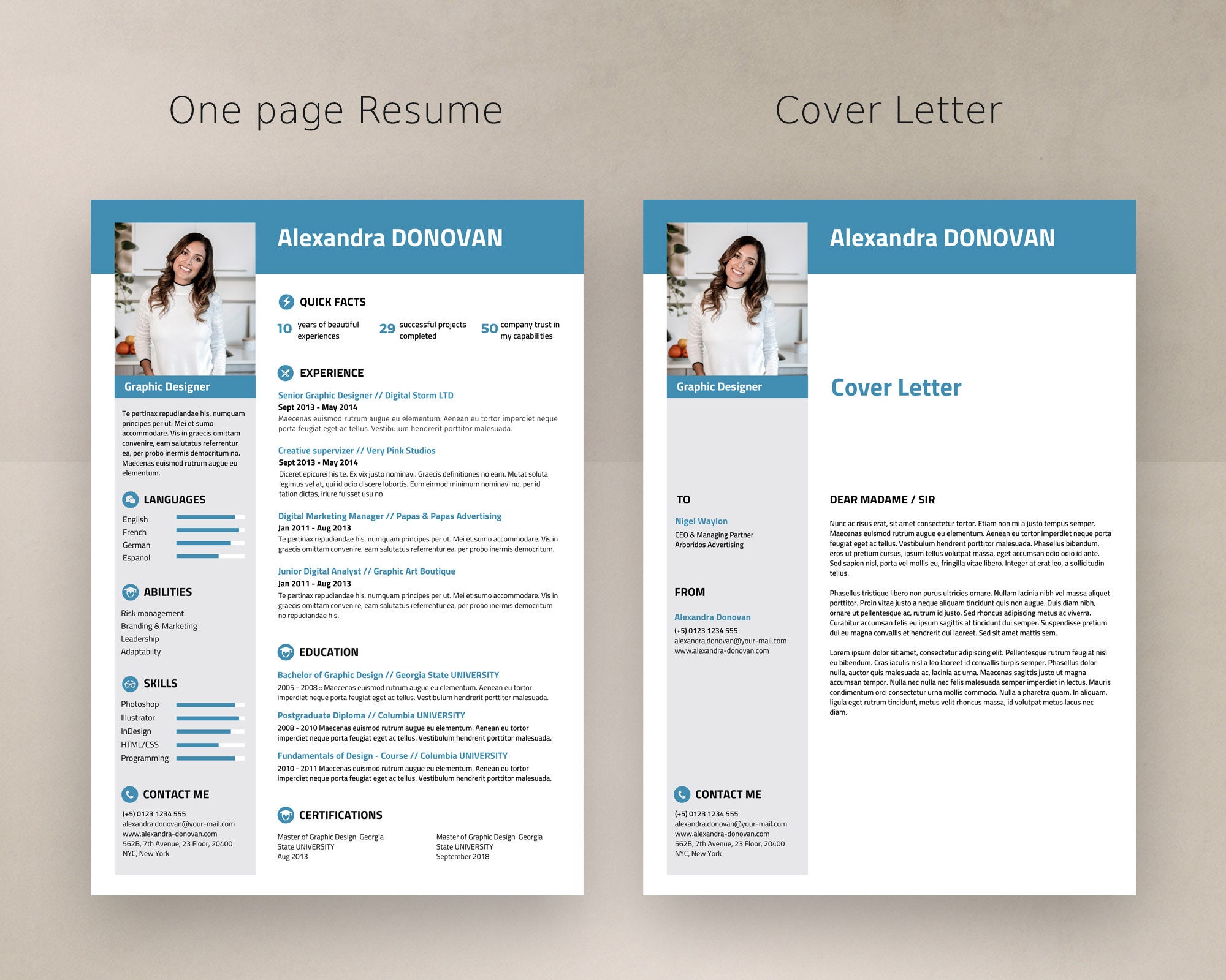 Modern Resume Template Word | Editable Canva Resume Template ...