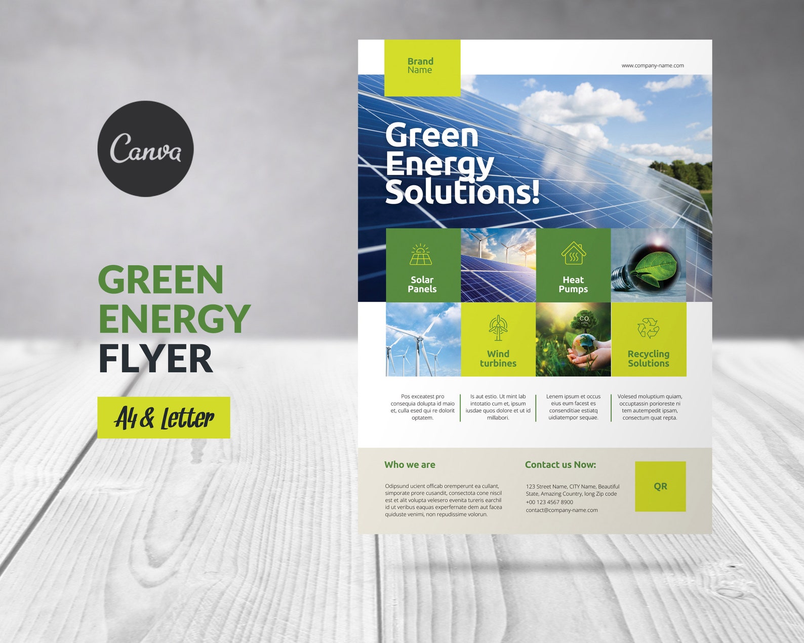 Solar Power Energy Flyer Template, Renewable Energy Business Flyer ...