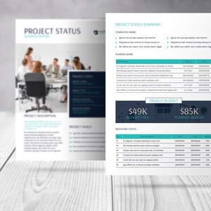 Project Status Report Template Canva, Progress Report Template Word ...