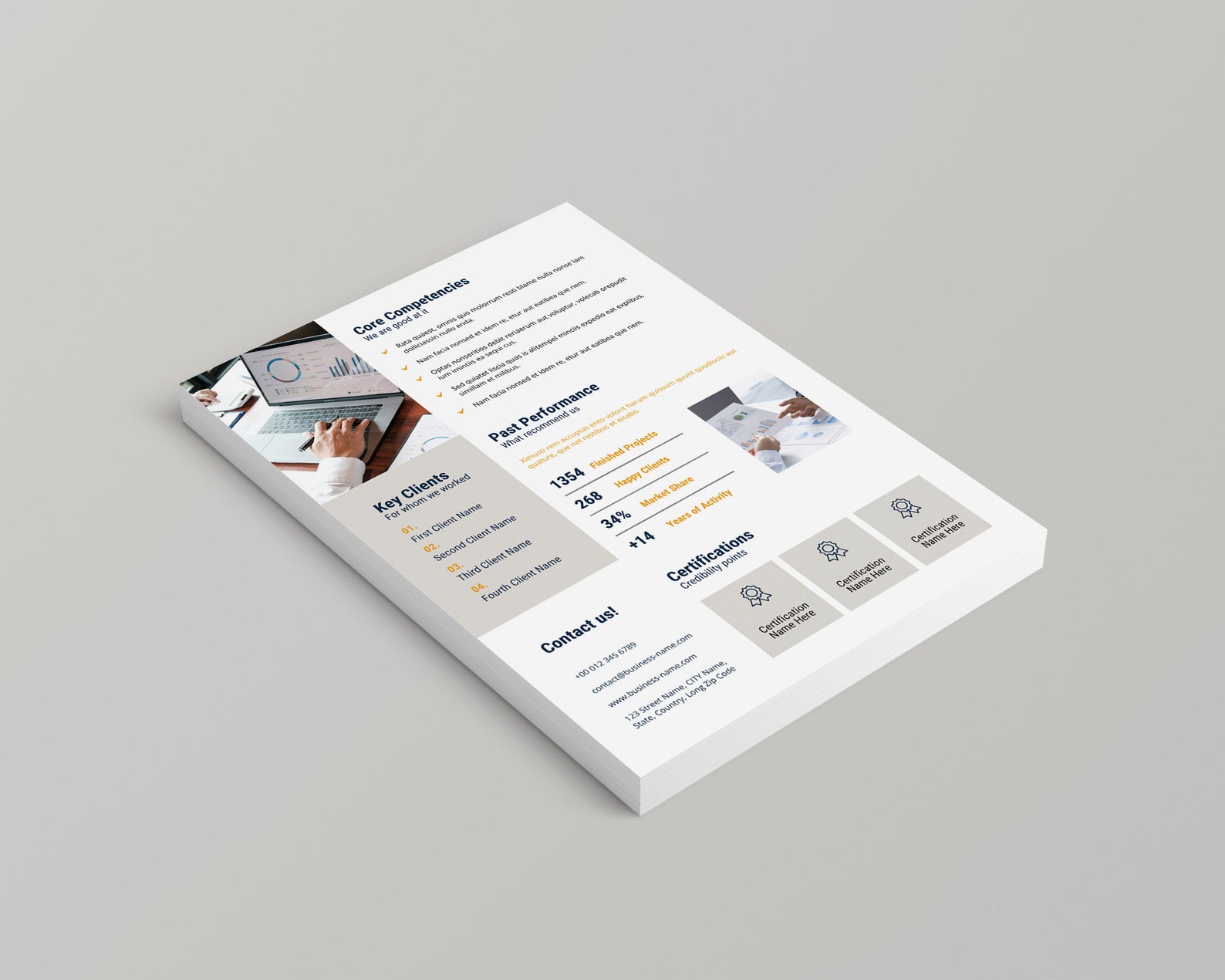 Capability Statement Flyer Template Canva Editable, Business Document ...