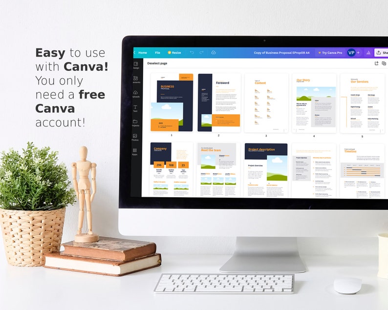 Business Proposal Template, Canva Project Proposal, MS Word Business ...