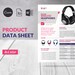 Product Sheet Template Canva, Flyer Product Data Sheet, MS Word ...