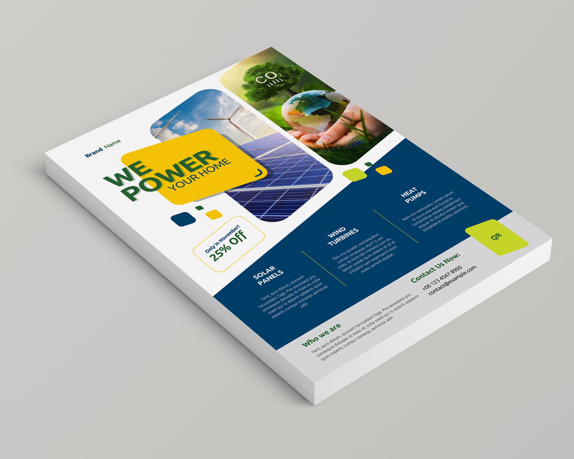 Solar Energy Flyer Template, Renewable Energy Flyer Canva Editable ...