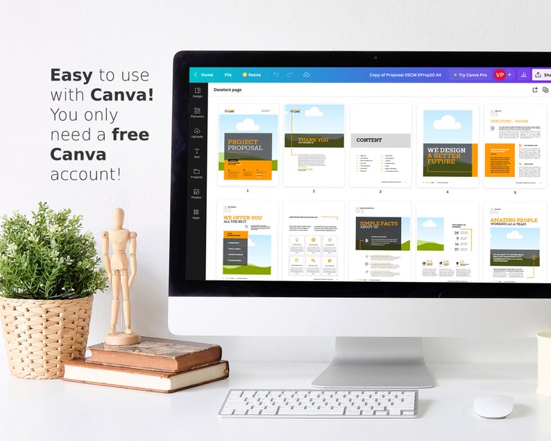 Client Proposal Template Canva, Project Proposal Word, Business ...