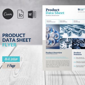 Product Sheet Template Canva, Flyer Product Template Marketing Sheet ...