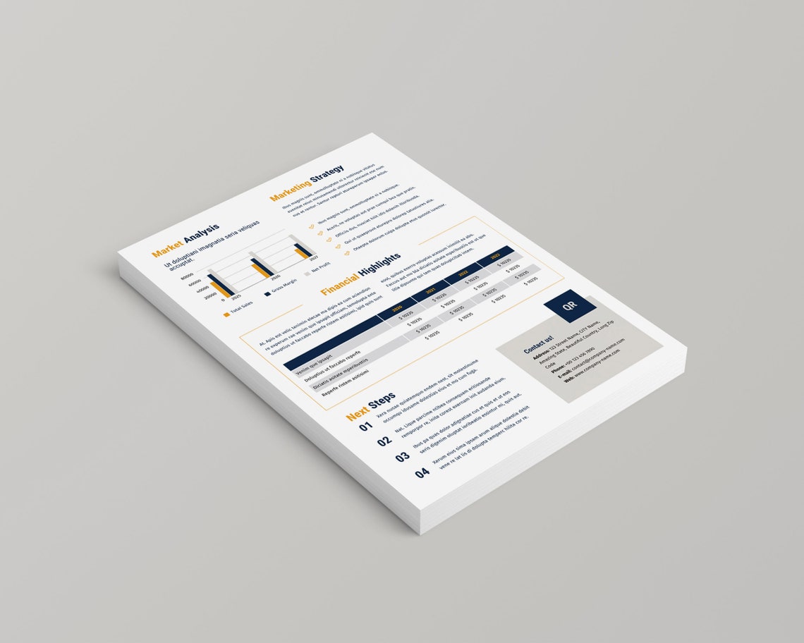 Business Executive Summary Template Canva, Word Template Small Business ...