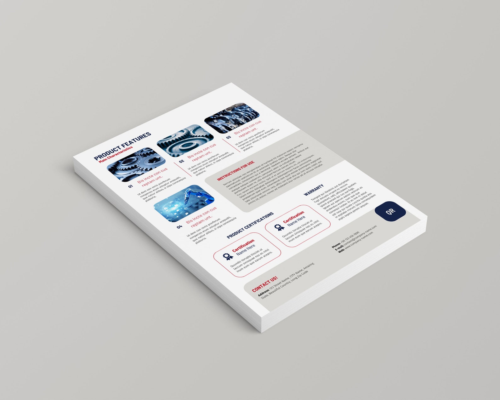 Product Specification Sheet Template Canva, Product Data Sheet Word ...