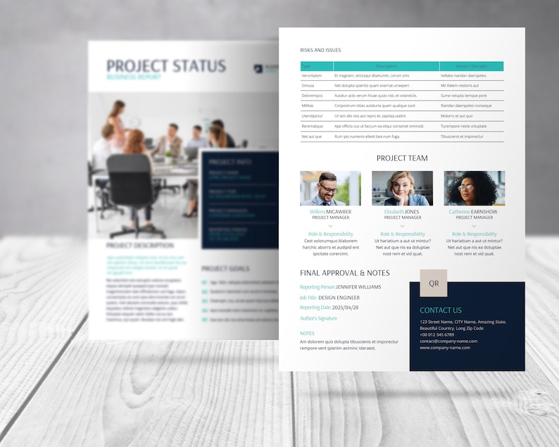 Project Status Report Template Canva, Progress Report Template Word, Client Project Report Sheet ...