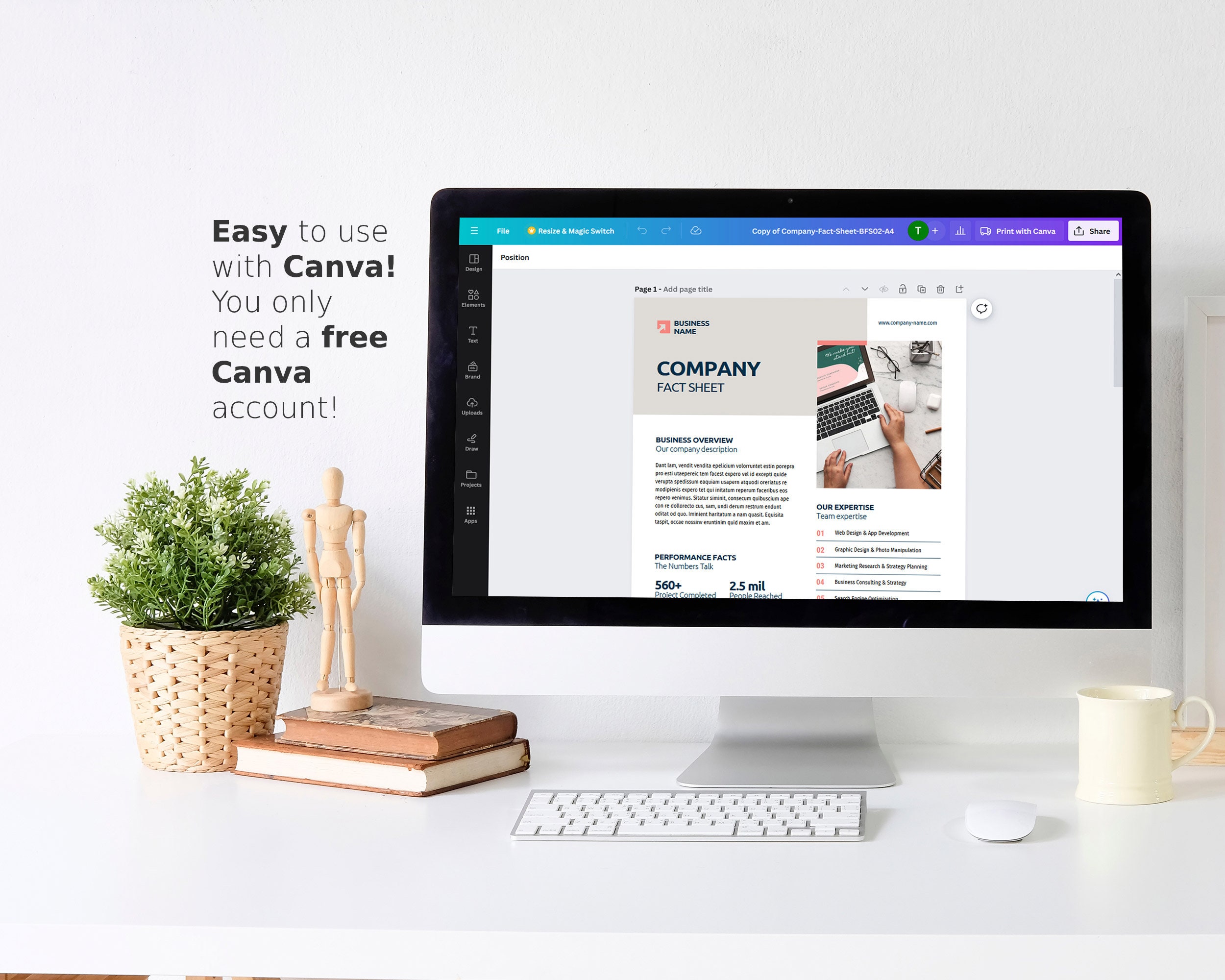 Company Business Fact Sheet Template Canva, Company Fact Sheet Word ...