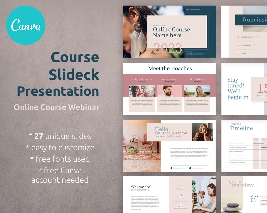 Webinar Slide Deck | Course Creators | Canva Online Course Presentation ...