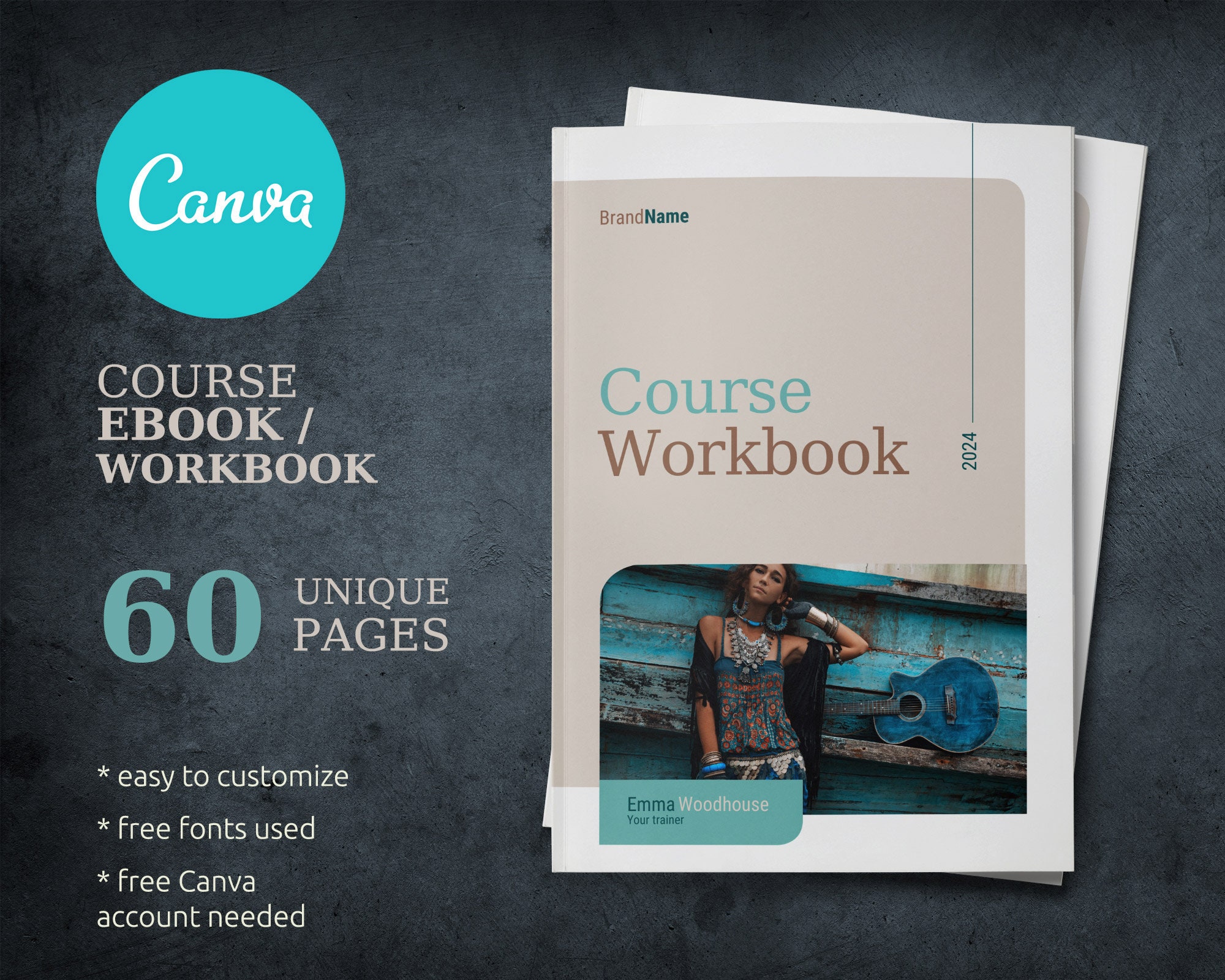 Coaching Workbook Template Canva, Magazine Ebook Template Canva Course ...