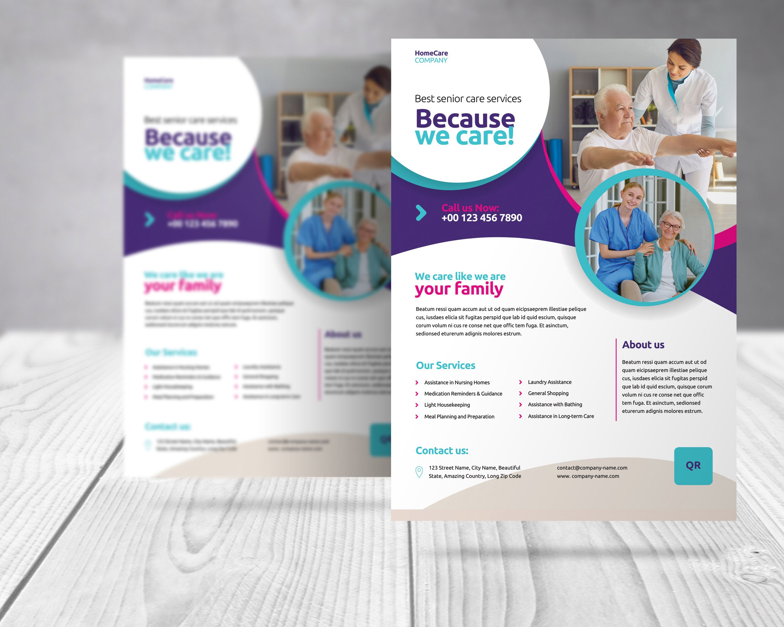 Home Care Service Flyer Canva Editable, Senior Care Flyer Template ...